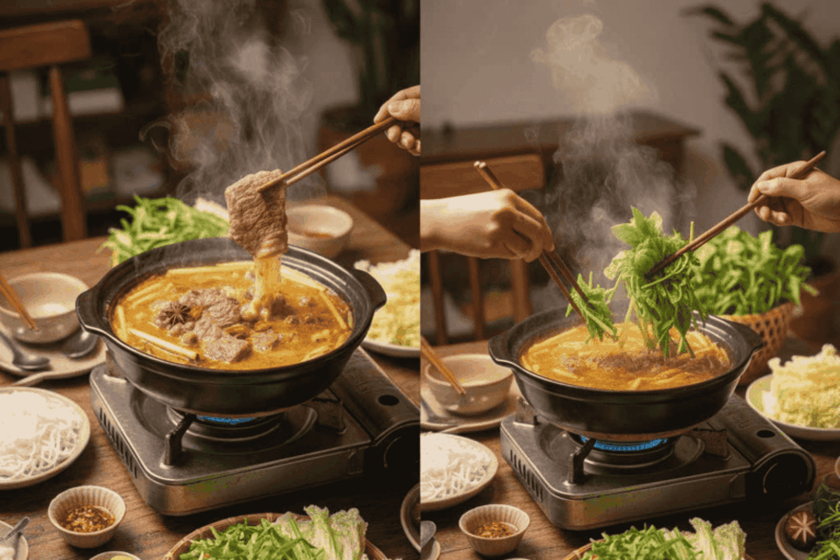 Cách làm lẩu nạm bò hầm sả thơm ngon, hấp dẫn từng thớ thịt