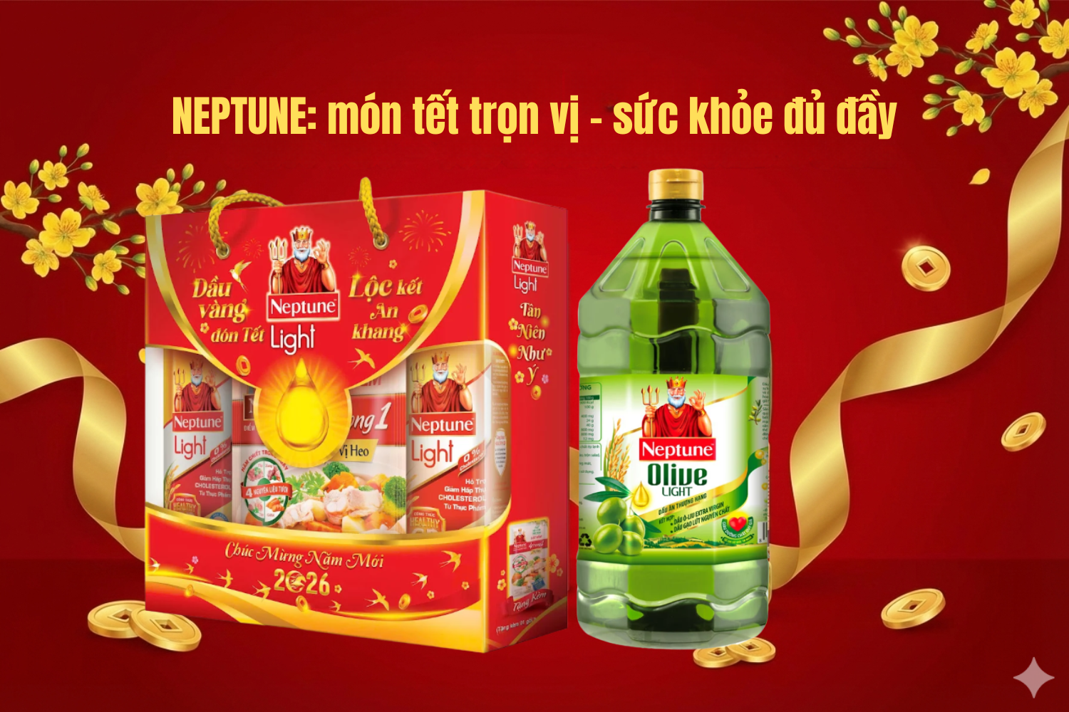 Neptune olive light & Hộp quà Tết 2026: Bí quyết cho món tết trọn vị ...